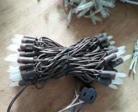 China M5 LED Christmas Lights 100 Bulbs 120V Brown Wire Outdoor String Light 17ft for sale