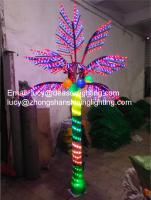 China LED Lighted Palm Tree 3m 150W Outdoor Decorative Coconut Tree Light with 12 Leaves 8 Coconuts for sale