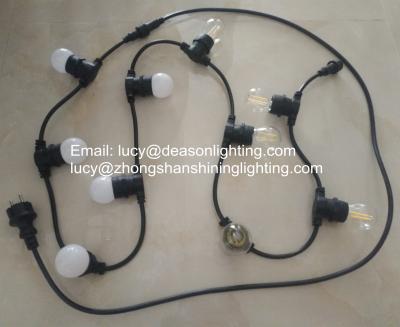 China IP65 E27 Festoon Lighting Cable 10m 110-240V Outdoor String Lights for sale