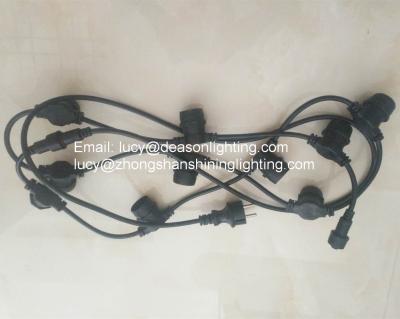 China Outdoor E27 LED Festoon String Lights 10m IP65 Waterproof for Garden Party Decoration for sale