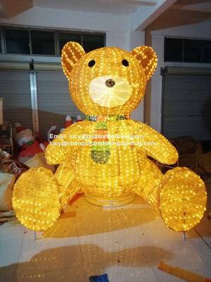 China Large Christmas Bear Motif Light 3m Height 300W Outdoor LED Decoration for sale