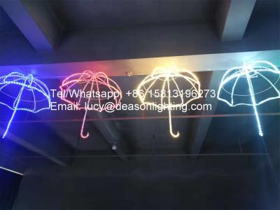 China Hanging christmas decorations light street motif led umbrella for sale