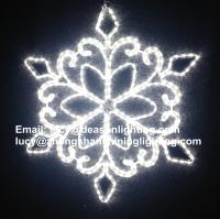 China Giant Christmas Snowflake Lights 80-150cm LED Rope Light Outdoor Decoration IP65 CE ROHS for sale