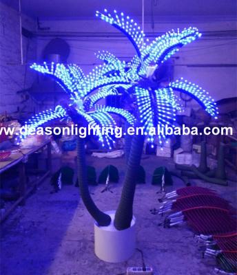 China LED Lighted Palm Tree 2.1m 100W Outdoor Decorative Holiday Landscape Lighting for sale