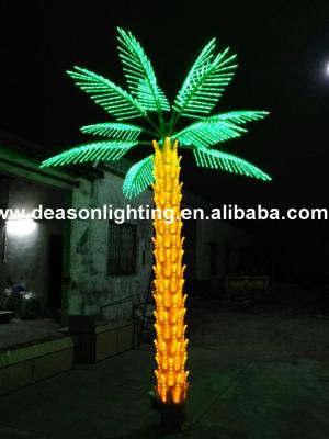 China Outdoor Lighted Palm Trees 4.5m 150W LED Artificial Palm Tree for Holiday Decoration for sale