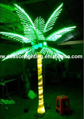 China LED Lighted Palm Tree 3m Height 100W Artificial Palm with Lights for Holiday Decoration for sale