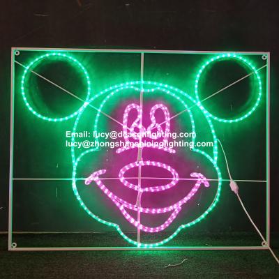 China Mickey Mouse Christmas Motif Lights 80W 1m x 1.3m LED Outdoor Decoration for sale