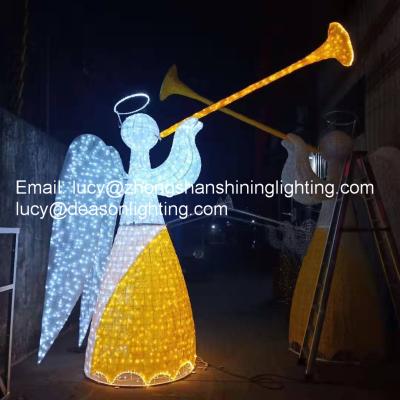 China LED Christmas Angel Decoration 3m Outdoor Lighted Rope Light for Garden Park for sale