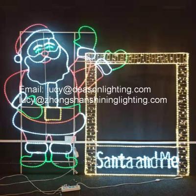 China Customizable LED Wire Frame Christmas Light Motif 6ft x 5ft 24V 110V 220V for sale