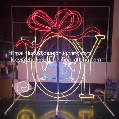 China LED Christmas Silhouette Rope Light 250cm Width 80W Outdoor Holiday Decoration for sale