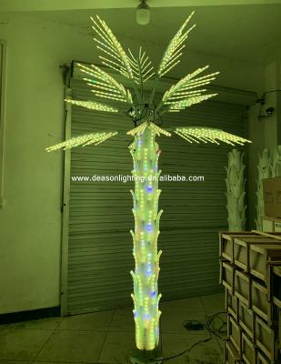 China LED Color Changing Palm Tree Light 3m Height 150W RGB Outdoor Decorative Landscape Lighting for sale