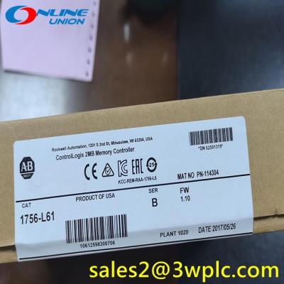 China 1756-L61 Allen Bradley ControlLogix 2 MB Memory Controller SER B for sale