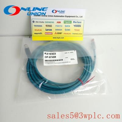 China OP-87458 KEYENCE Ethernet cable (M12 4-pin / RJ45) NFPA79-compatible Straight cable 5 m for sale