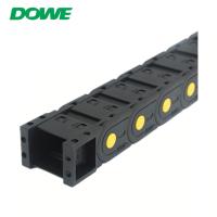 China H25x50 Enclosed Towline Yellow Strength  Customized Reinforced Nylon Cable Tow Chain for sale