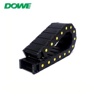China DOWE Closed H30X60 Miniature Yellow Dot Reinforced Series Drag Chain for sale