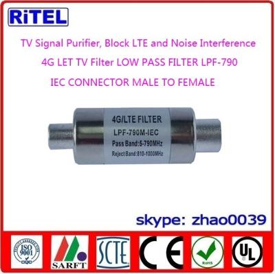 China 4G LTE TV FILTER LOW PASS FILTER LPF-790 For 4G Interference, TV signal purifier, IEC connector for sale