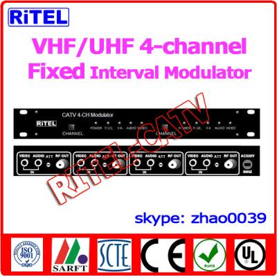 China 4 channel VHF/UHF Agile Interval AV Converter/Modulator for Hospital/community/campus for sale
