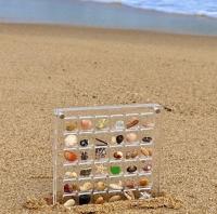 China High Transparent DIY Magnetic Seashell Collection Clear Acrylic Display Case For Travelling for sale