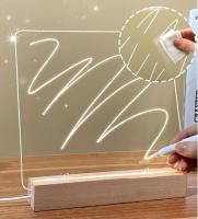 China Customizable Erasable Led Message Board Acrylic Stand With Transparent Screen for sale
