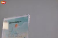 China Advertising Horizontal Vertical T Shape Magnetic Acrylic Sign Holder A4 Tabletop Menu for sale