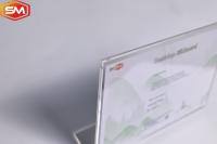 China Vertical Type A4 A5 A6 Size L Shape Magnetic Acrylic Sign Holder Slanted Billboard for sale