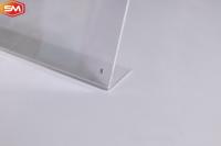 China Vertical Type A4 A5 A6 Size L Shape Magnetic Acrylic Sign Holder Slanted Billboard for sale