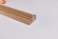 China Acrylic Table Top Sign Holder Frame Menu Holder With Wooden Base for sale