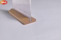 China Acrylic Table Top Sign Holder Frame Menu Holder With Wooden Base for sale