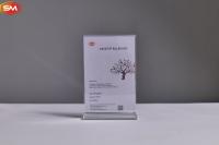 China Acrylic Table Menu Sign Holders T Shape Acrylic Desktop Billboard Double Sided Photo Display Stand for sale