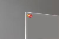 China Cheap Custom T Shape Acrylic Sign Holder With Base A4 Paper Menu Stand For Table for sale