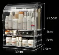 China Trend Clear Transparent Makeup Acrylic Cosmetic Box Lipstick Jelwery Storage Display Box for sale