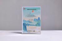 China Advertising Horizontal Vertical T Shape Magnetic Acrylic Sign Holder A4 Tabletop Menu for sale