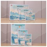 China A4 A5 A6 Size T Shape Magnetic Acrylic Sign Holder Table Top Display for Office for sale