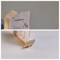 China Personalized Clear Sheet Poster L Shape Acrylic Photo Picture Frame with Wood Base for sale