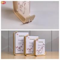 China Display Clear Table Card L Shape Acrylic Photo Picture Frame with Wood Base for sale