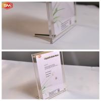 China A5 A6 Acrylic Photo Frame Stand Plexiglass Artwork Poster Display Metal Screw Crystal for sale