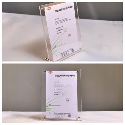 China A6 Clear Acrylic Photo Frame With Stand Desk Picture Frame for sale