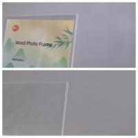 China Ecofriendly Top Loading Clear Acrylic Photo Display Frame With Customized Wooden Base for sale