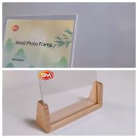 China Personalized Picture Display Frame With Acrylic Panel And Wooden Base for sale