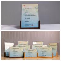 China Rectangular A5 Acrylic Photo Frame with Wood Base Picture Frames for sale