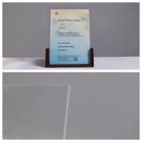 China High Definition Acrylic Photo Frame with Walnut Wood Base for sale