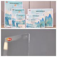 China Desktop Billboard Card Conference Display T Shape Acrylic Sign Holder for Retail for sale