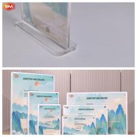 China Chinese Factory Strong Magentic A4 T Shape Acrylic Sign Holder for Table Standing for sale