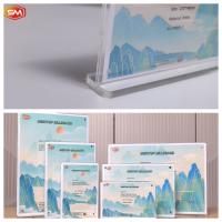 China Factory Magnetic T Shape Acrylic Sign Holder Free Standing Perspex Table Card Insert for sale