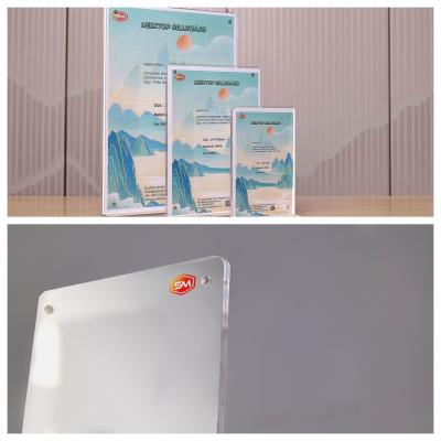 China Double-Sided Magnetic T Shape Acrylic Sign Holder Practical Display for sale