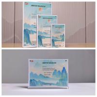 China Strong Menu Table Clear Restaurant 5x7inch T Shape Magnetic Acrylic Sign Holder for sale