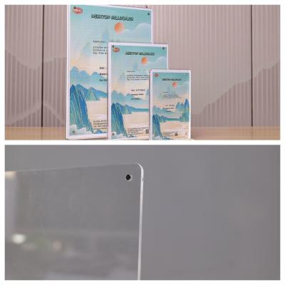 China A4 A5 A6 Cast Magnetic T Shape Acrylic Sign Holder for Double Sided Display for sale