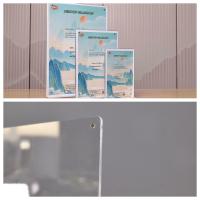 China Round 2.5mm T Shape Acrylic Sign Holder With Magnetic Display Stand for sale