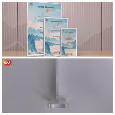 China T Shape Acrylic Sign Holder 8.5*11 Display Stand Double Side for sale