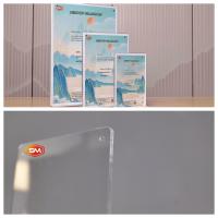 China Double Sided T Shape Acrylic Sign Holder Ads Flyer Display for sale